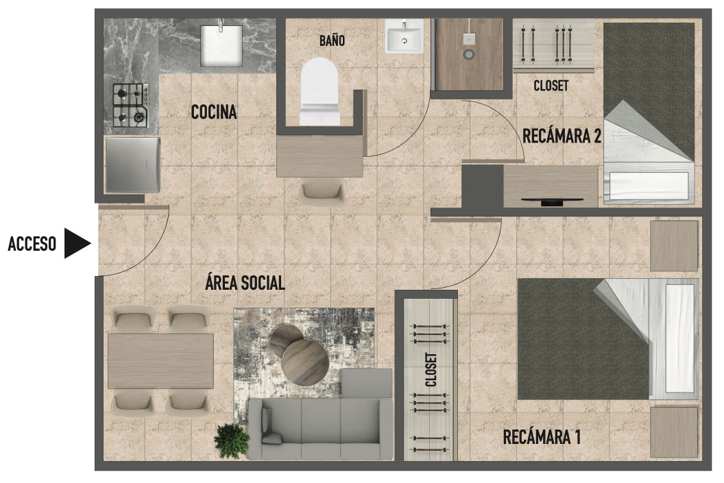 Lofts 34m2 – BONA LOFTS